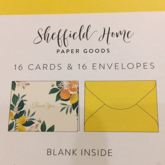 Sheffield Home | Office | Citrus Floral Thank You Note Set Of 6 By ...